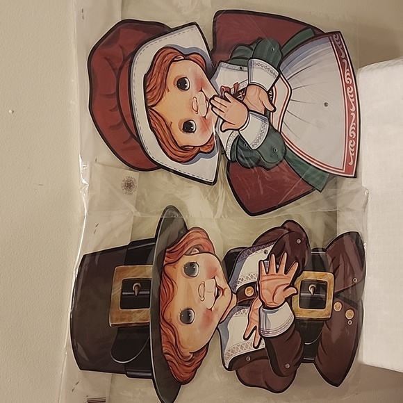 Holiday | Beistle Creation Pilgrim Boy And Girl Jointed And Assembled ...